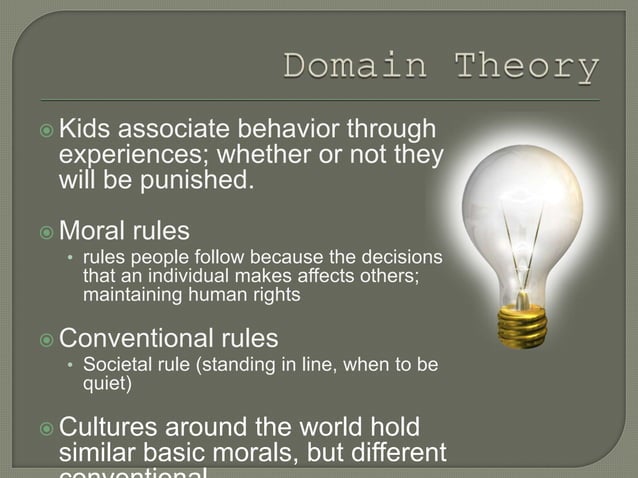 Domain Based Moral Education by Elliot Turiel | PPTX