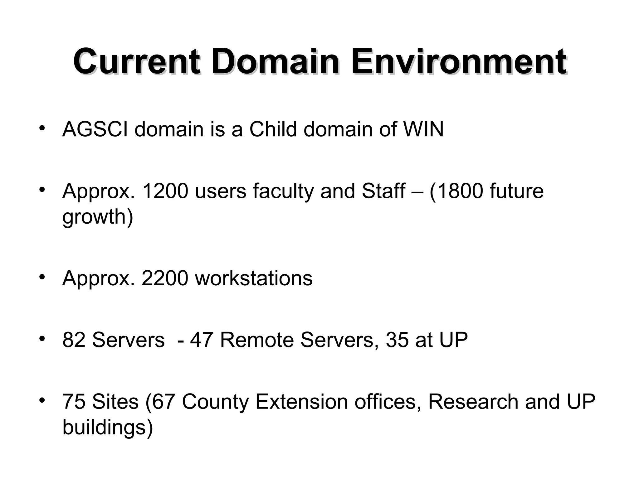 Domain Migration/Administration for the College of ... | PPT