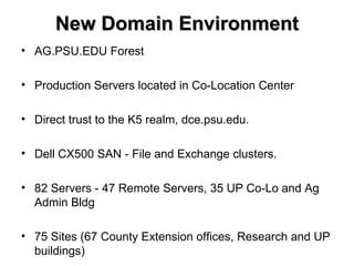 Domain Migration/Administration for the College of ... | PPT ...