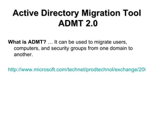 Domain Migration/Administration for the College of ... | PPT | Operating Systems | Computer ...
