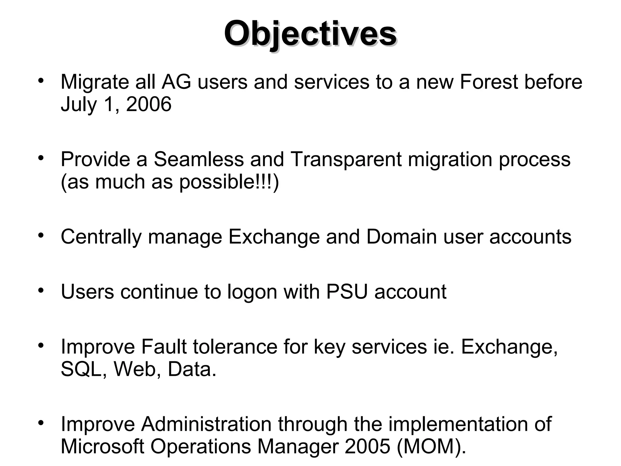 Domain Migration/Administration for the | PPT