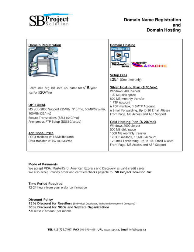 Domain Name Registration and Domain Hosting | PDF | Email | Internet