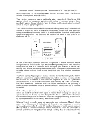 Domain partitioned element management systems employing mobile agents for distributed network ...