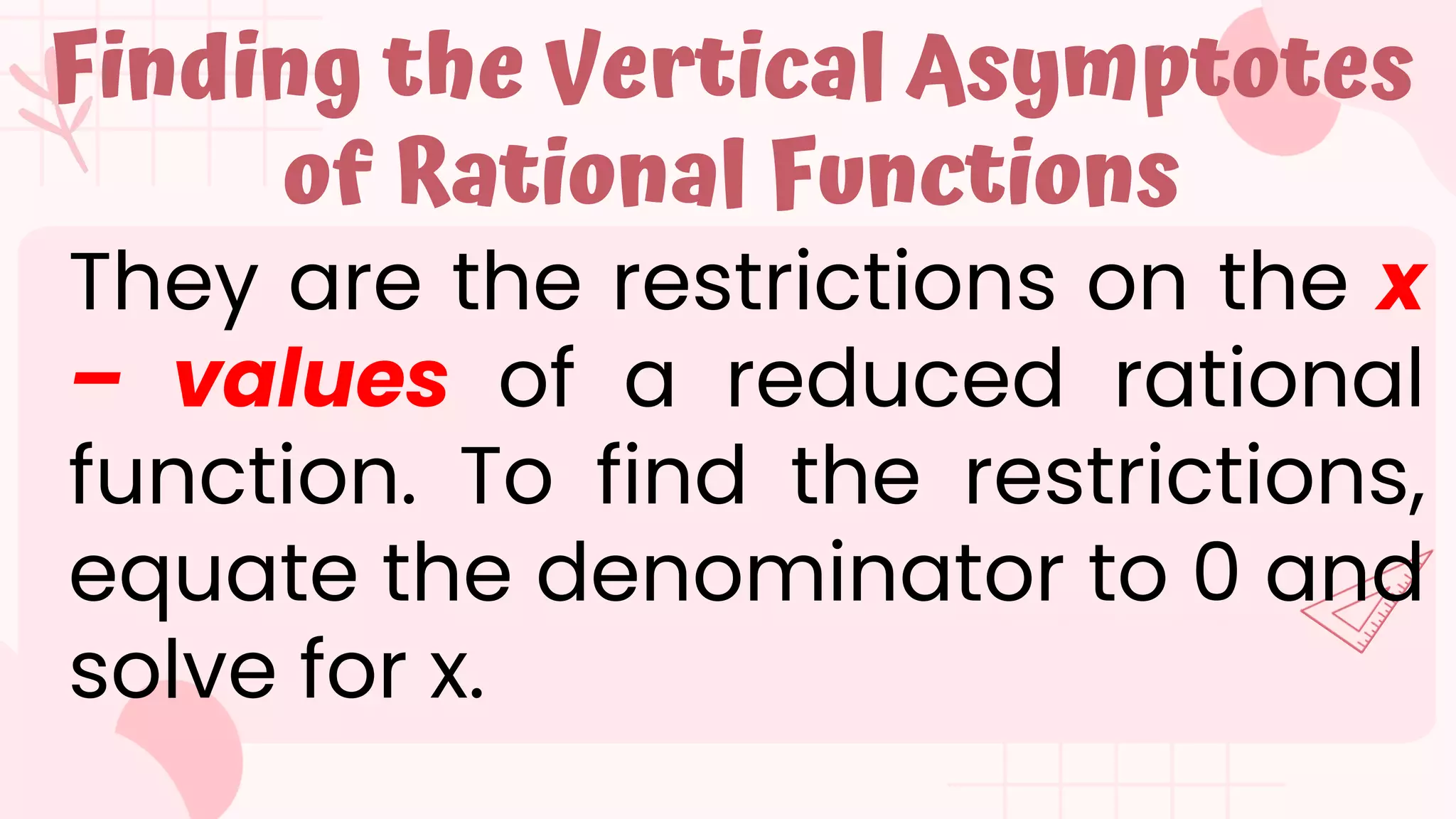 Domain Range Intercepts Zeros And Asymptotes Of Rational Functionpptx Physics Science