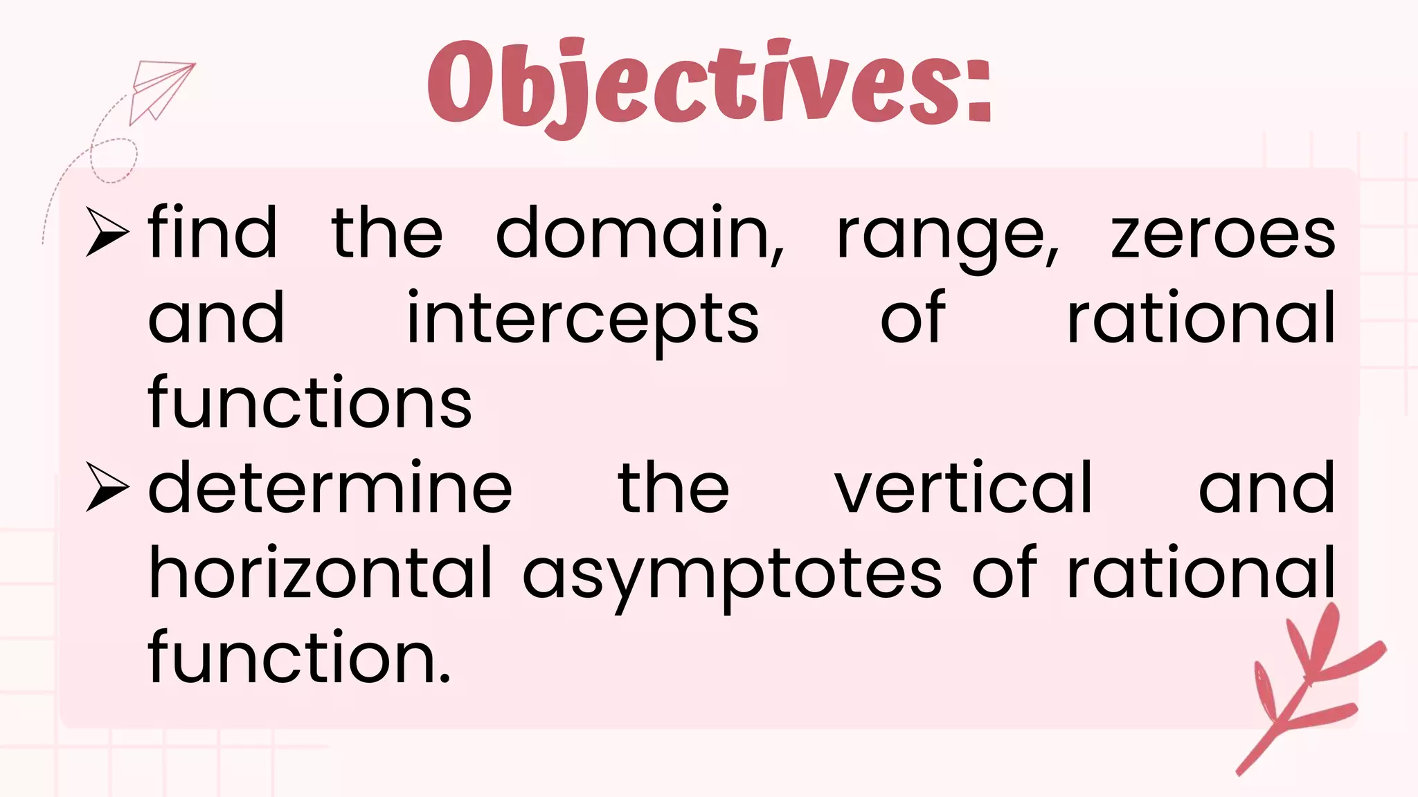 Domain Range Intercepts Zeros And Asymptotes Of Rational Functionpptx Physics Science