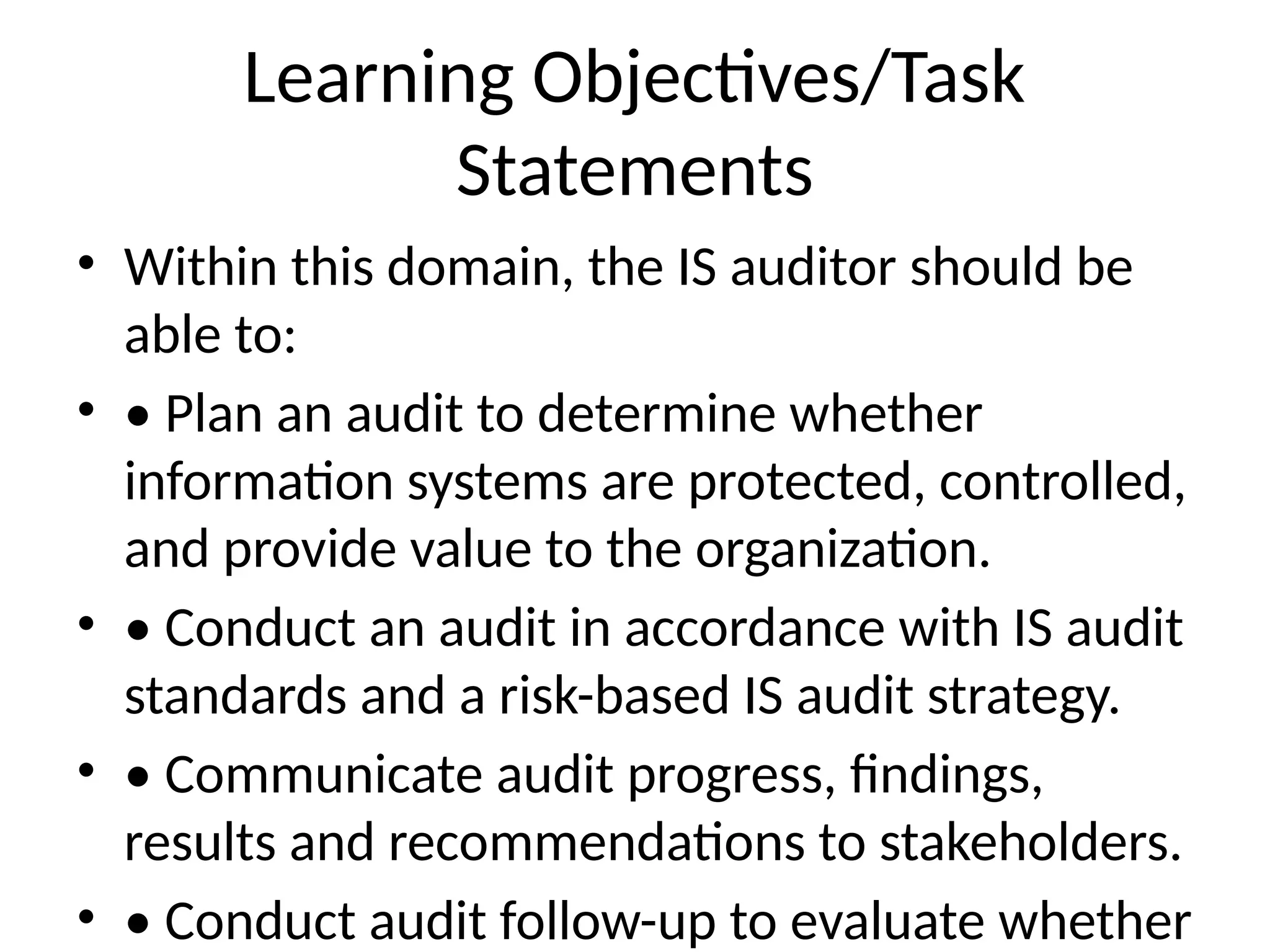 Domain 1 Information System Auditing Process Presentation Pptx