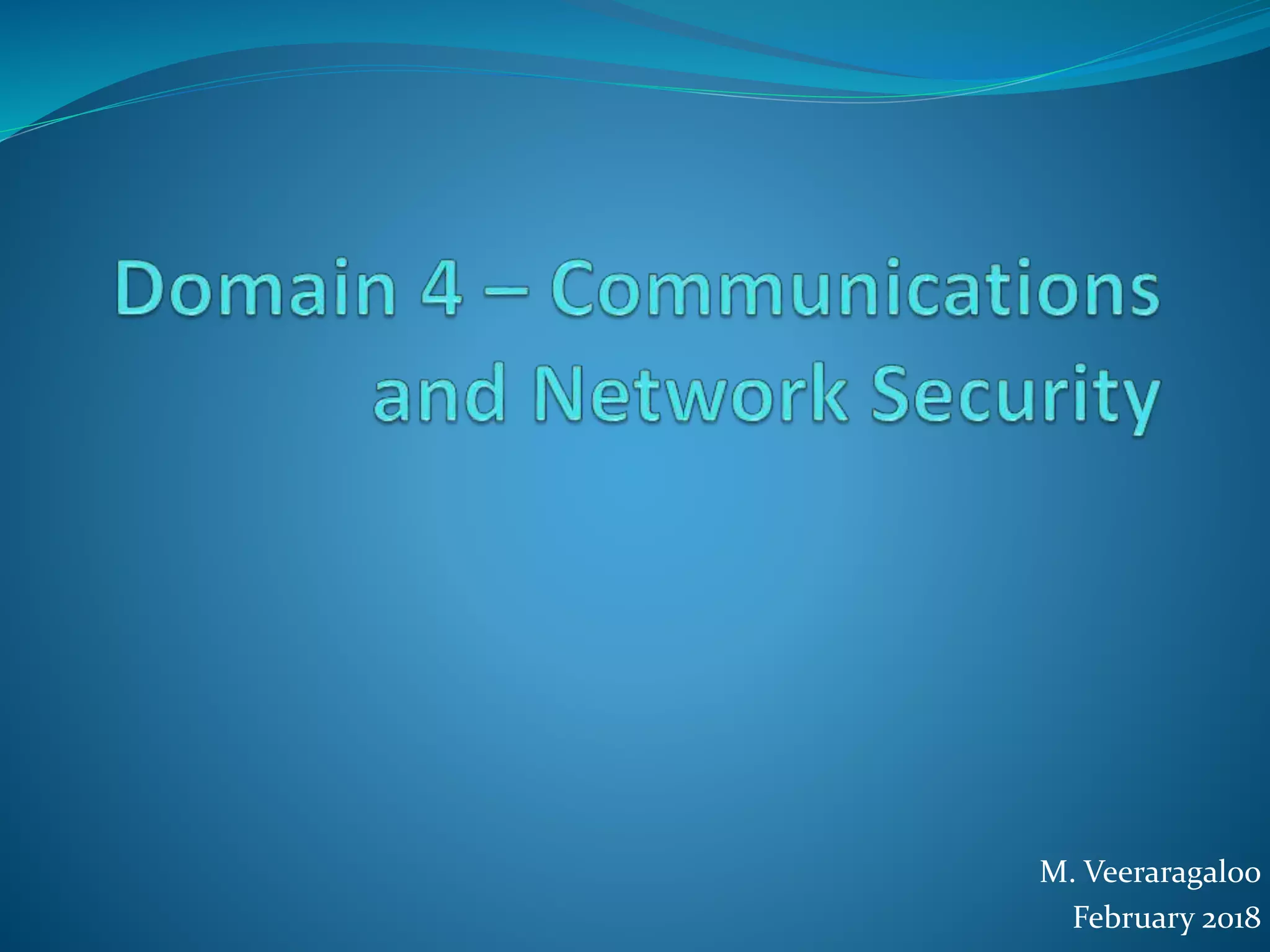 Domain 4 Communications And Network Security Pptx Computer