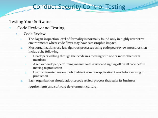 Domain 6 Security Assessment And Testing Pptx