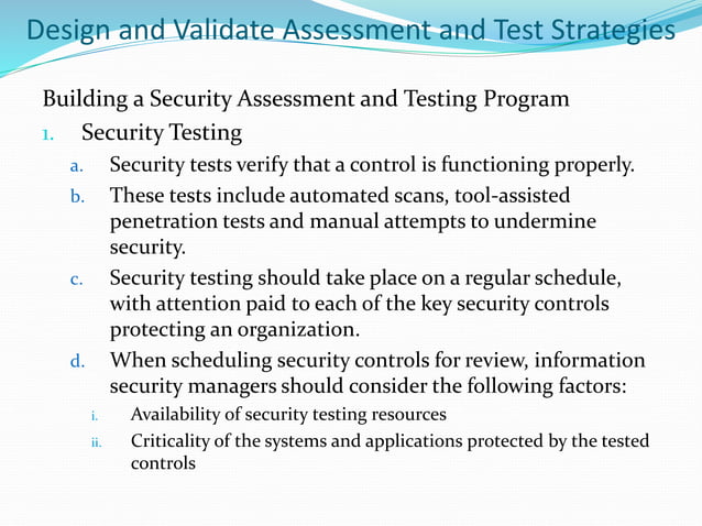 Domain 6 Security Assessment And Testing Pptx