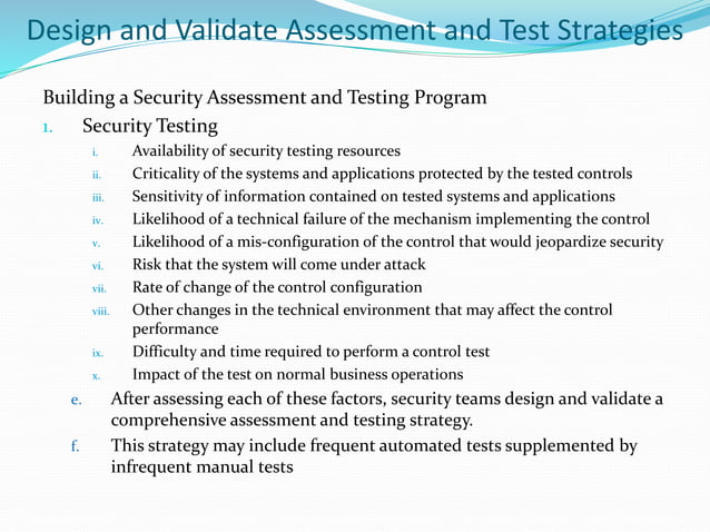 Domain 6 Security Assessment And Testing Pptx