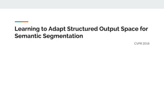 Domain adaptation for Image Segmentation | PPT
