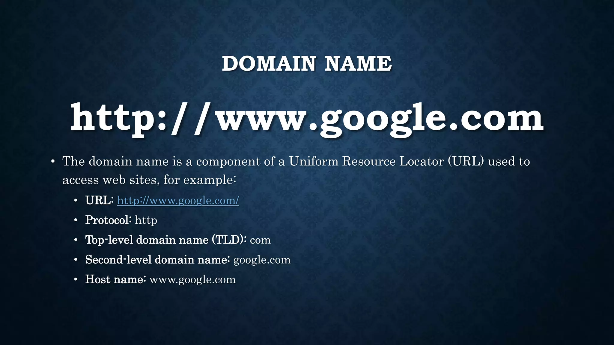 Domain and hosting | PPTX