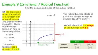 Domain and range (linear, quadratic, rational functions) | PDF