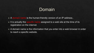 Domain and sub domain | PPTX