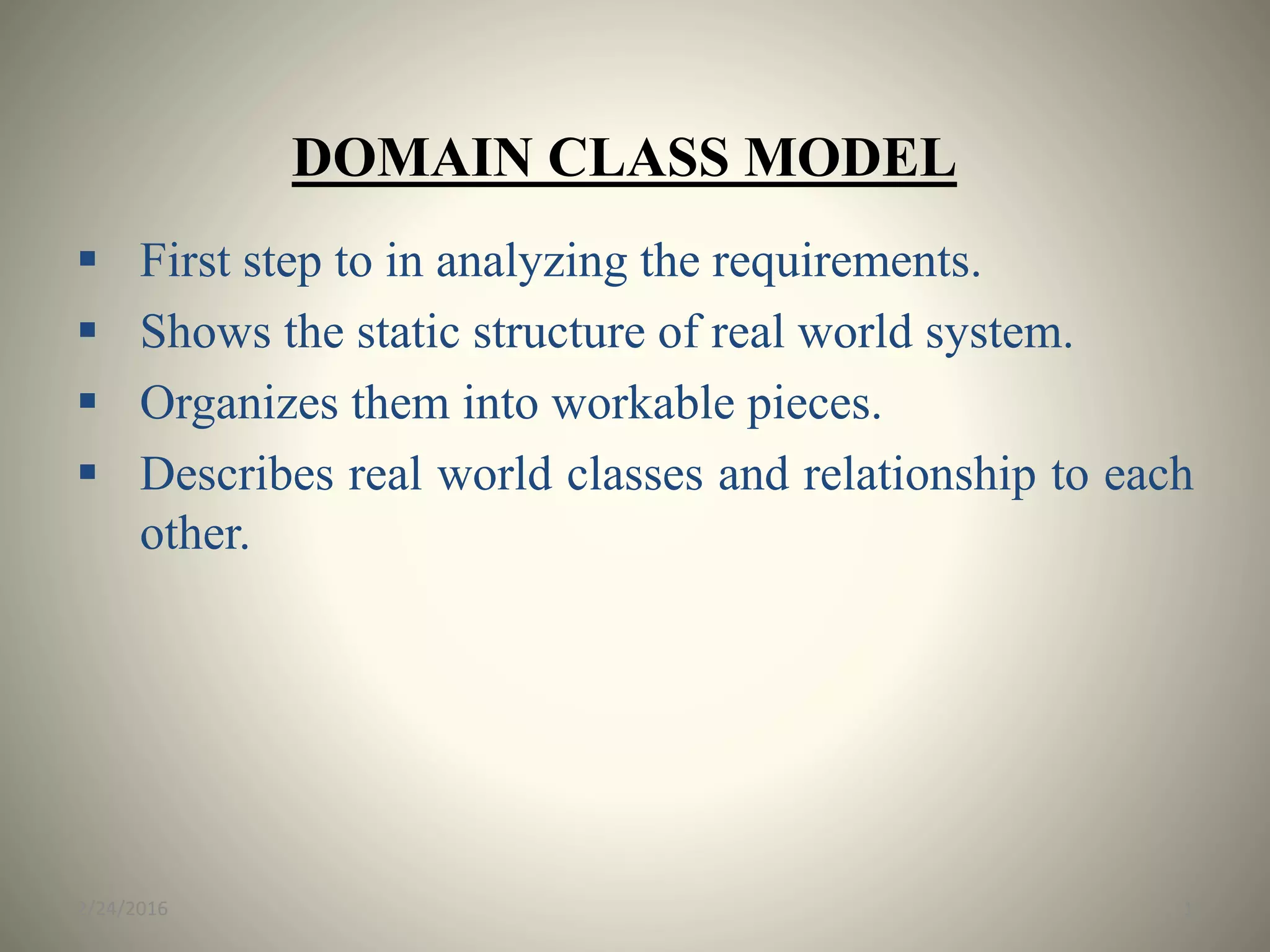 Domain class model | PPTX
