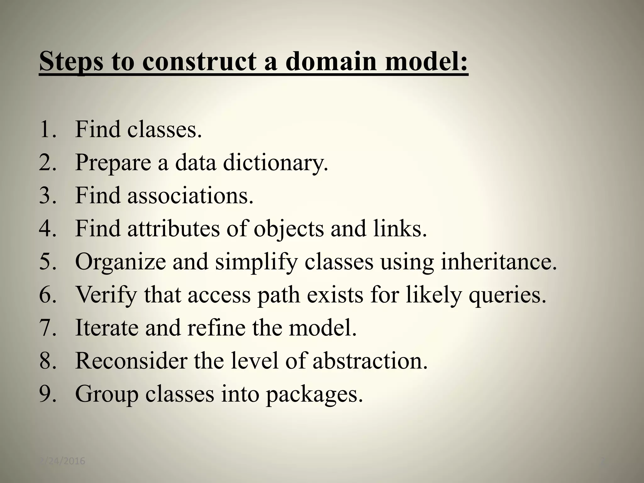 Domain class model | PPTX