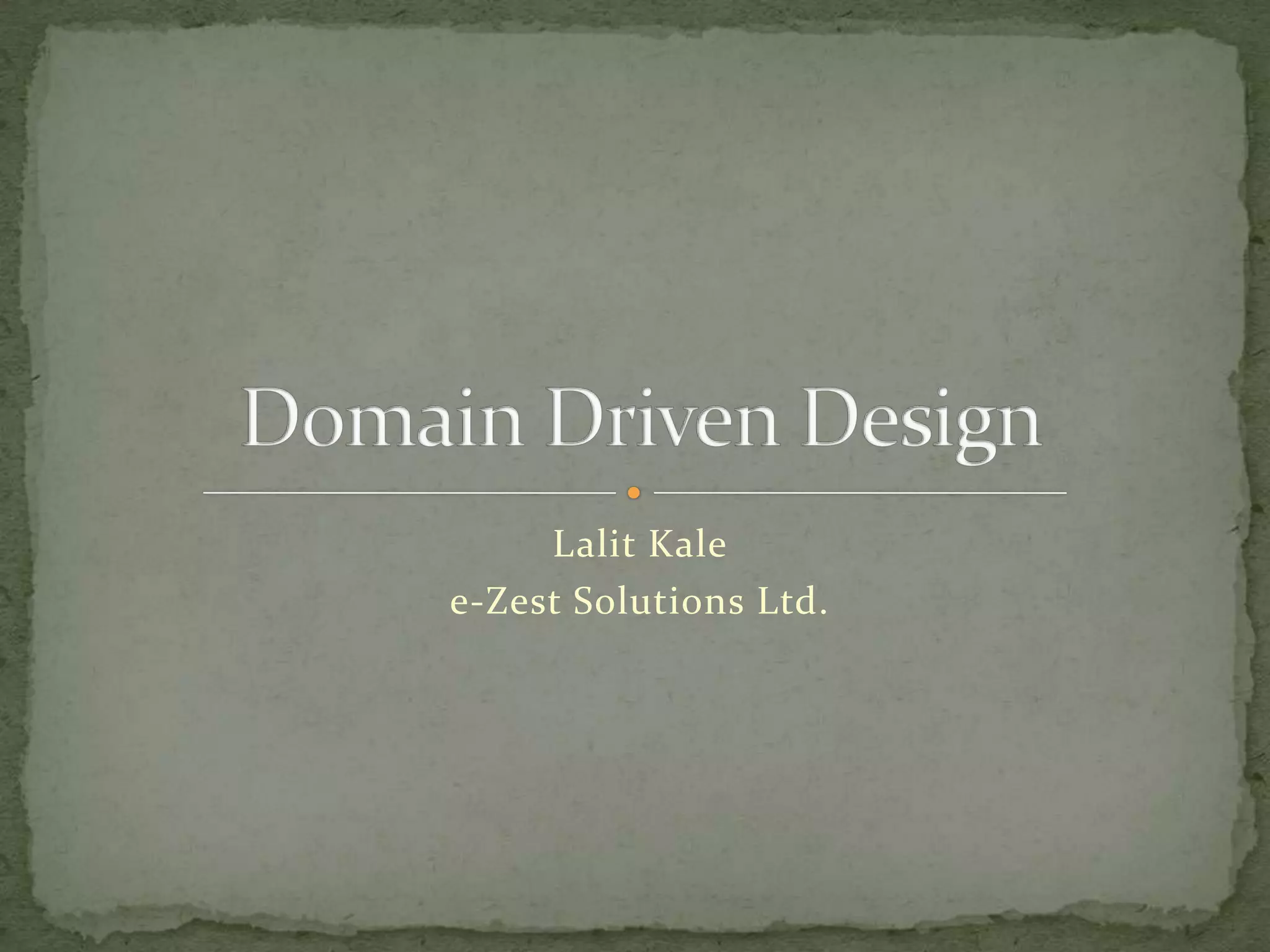Domain Driven Design | PPTX