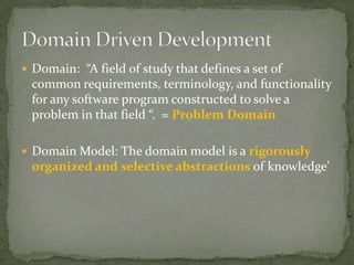 Domain Driven Design | PPTX | Databases | Computer Software and Applications