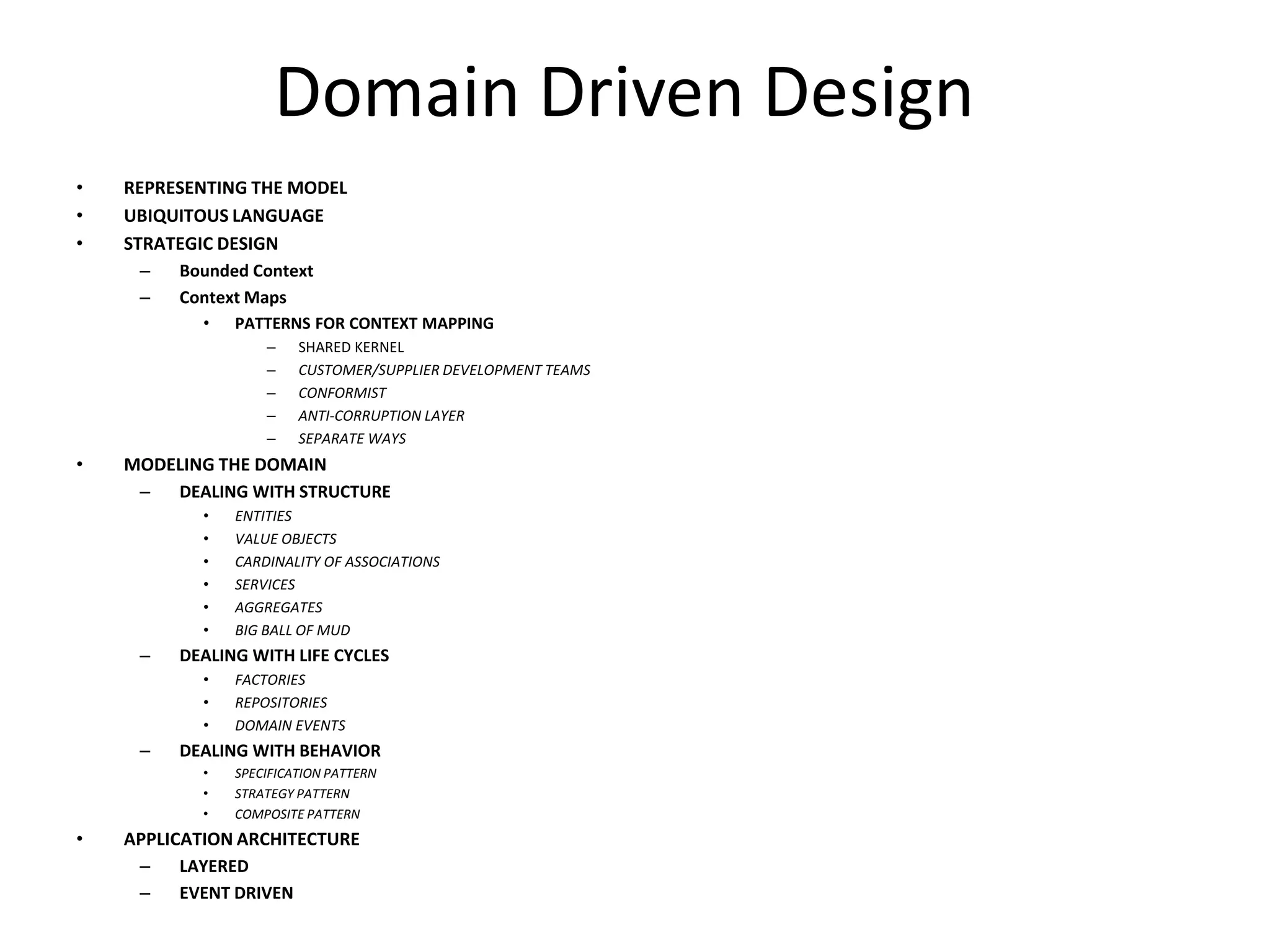 Domain driven design - Part I | PPTX