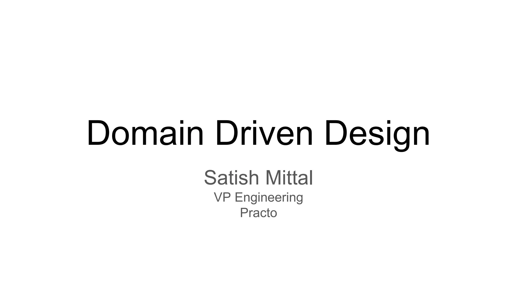 Domain driven design | PPTX
