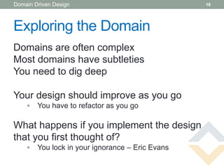 Domain Driven Design in an Agile World | PPTX