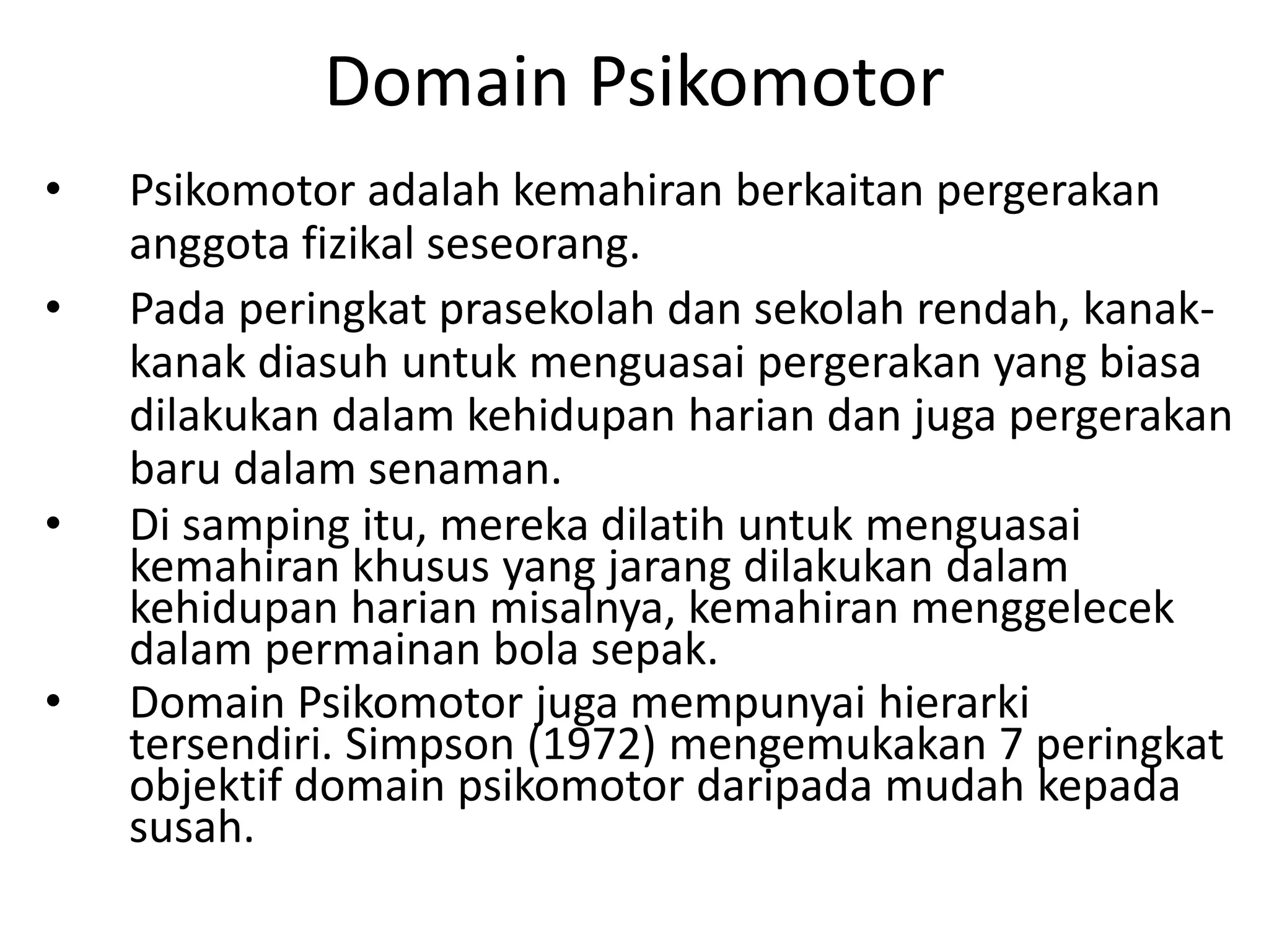 Domain kategori perkembangan pelajar | PPTX