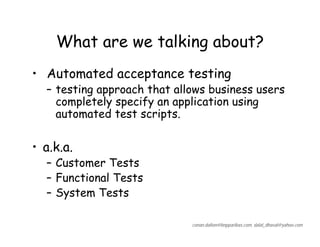Domain languageacceptancetests | PPT