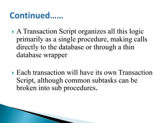 Domain logic patterns of Software Architecture | PPT