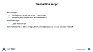Domain Logic Patterns | PPTX