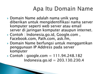 Presentasi Domain Name | PPT