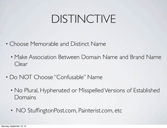 Selecting a Domain Name | PPT