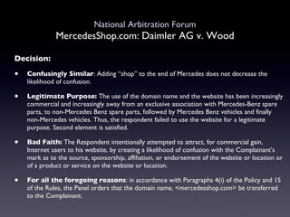 Uniform Domain Name Dispute Resolution | PPT