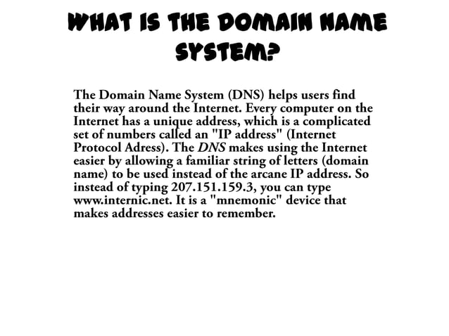 Domain names | PPT