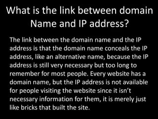Domain names and ip addresses | PPT