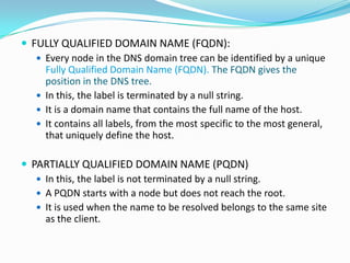 Domain name system | PPTX | Web Hosting | Internet