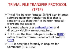 Domain name system (dns) , TELNET ,FTP, TFTP | PPT