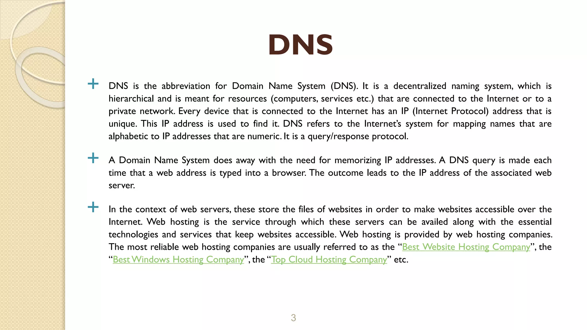 Domain Name System Explained | PPTX