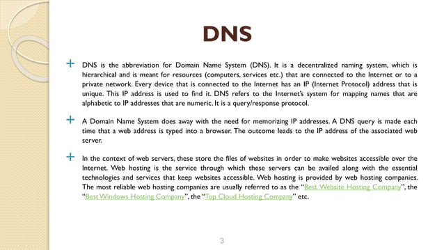 Domain Name System Explained | PPTX