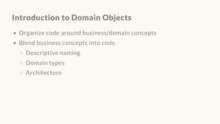 Crash Course In Domain Objects | PPT