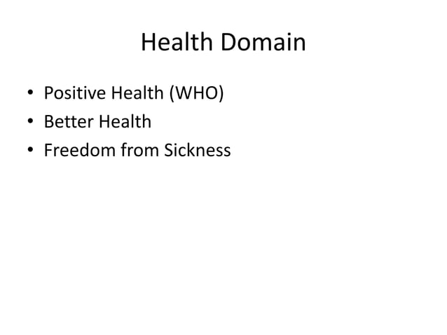 Domain of health & diseases | PPT