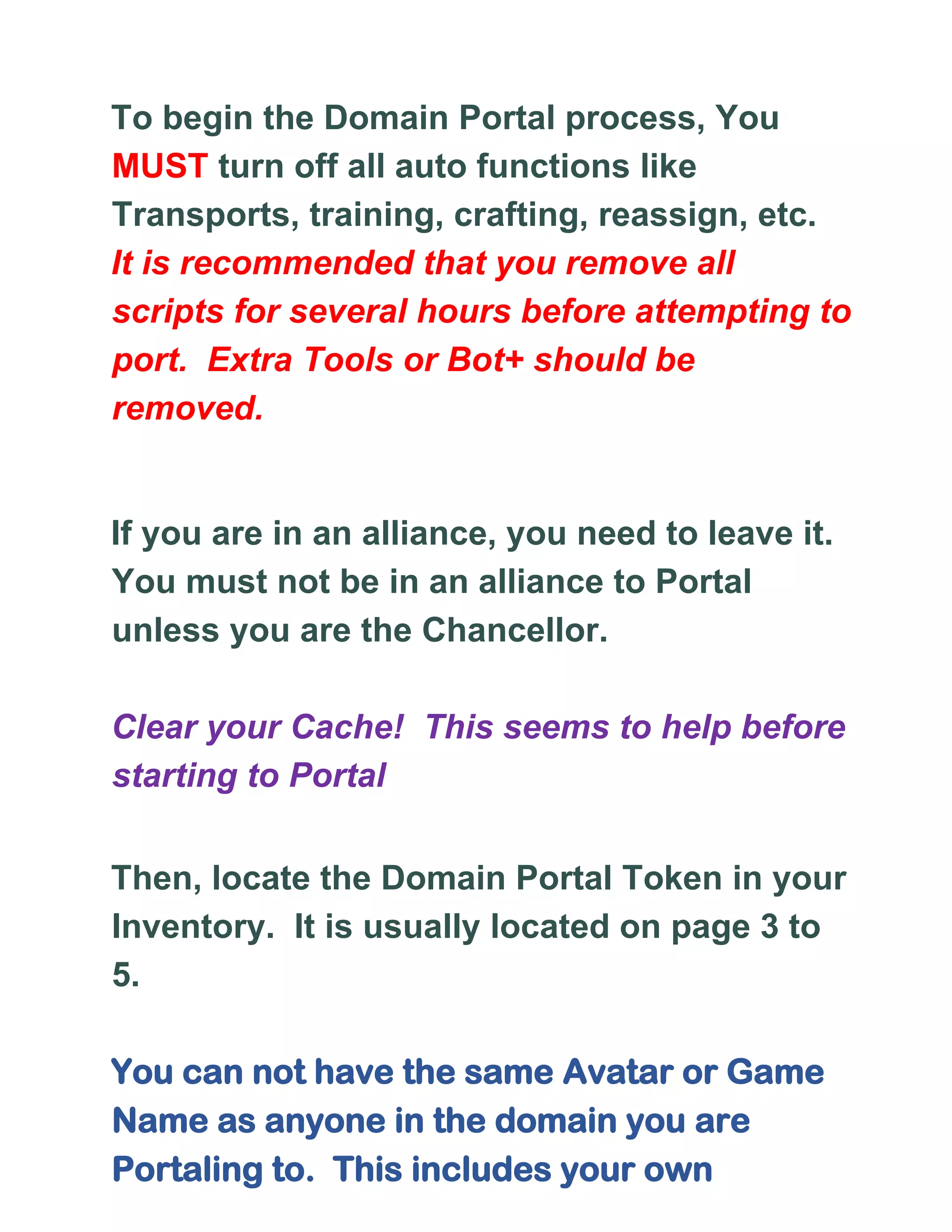 Domain Portal Instructions (Version 2) | PDF Domain Portal Instructions (Version 2) | PDF