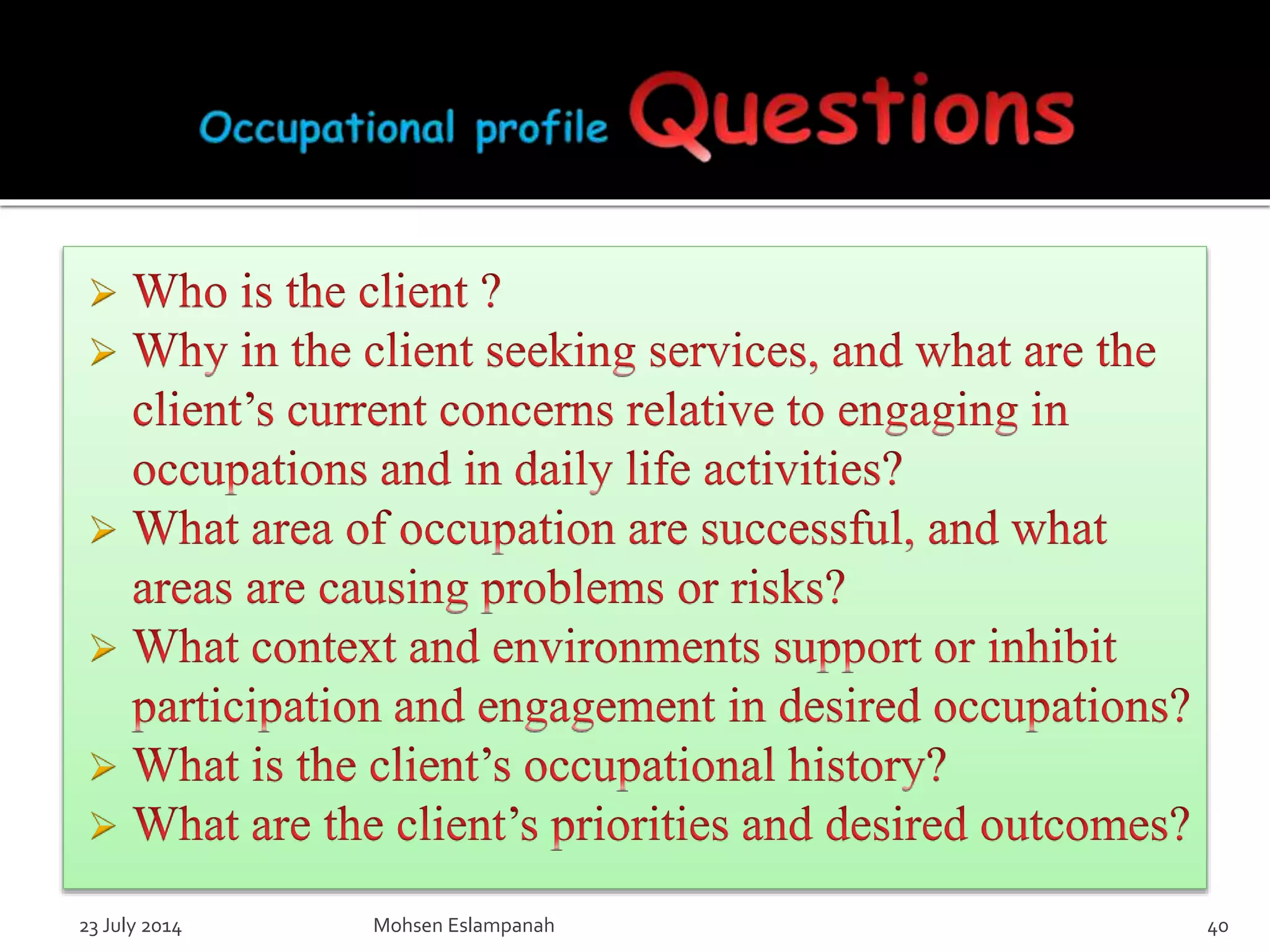 Occupational Therapy Practice Framework :Domain & process 2nd Edition ...