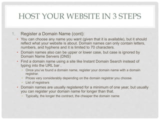 Domain racer web-hosting | PPT