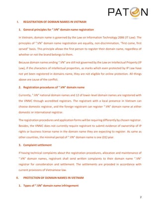 Domain registration and protection in vietnam | PDF