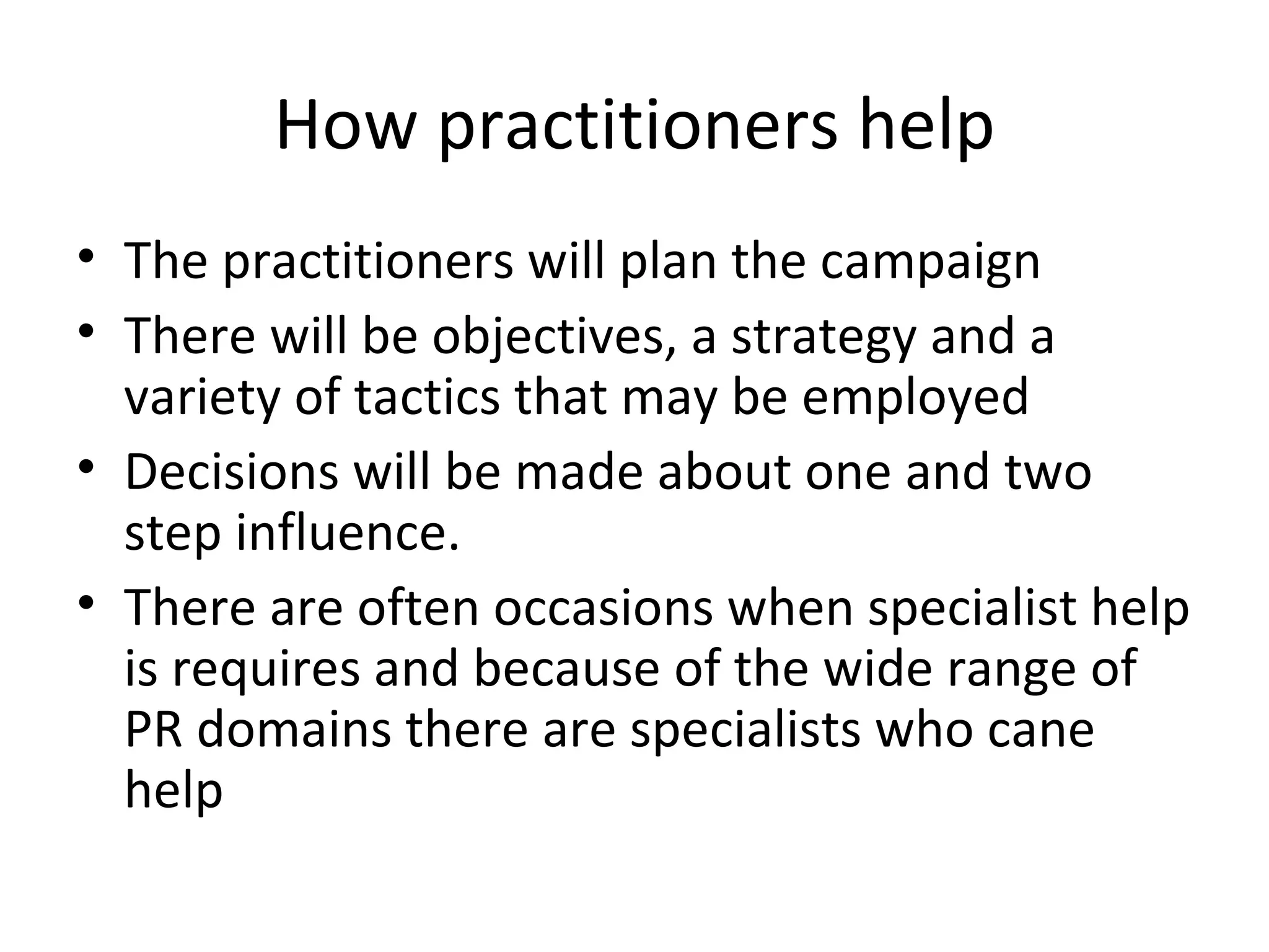 Domains Of Pr Practice | PPT