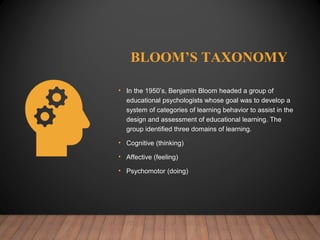 Cognitive Domain(Bloom Taxonomy) In Curriculum Development | PPT