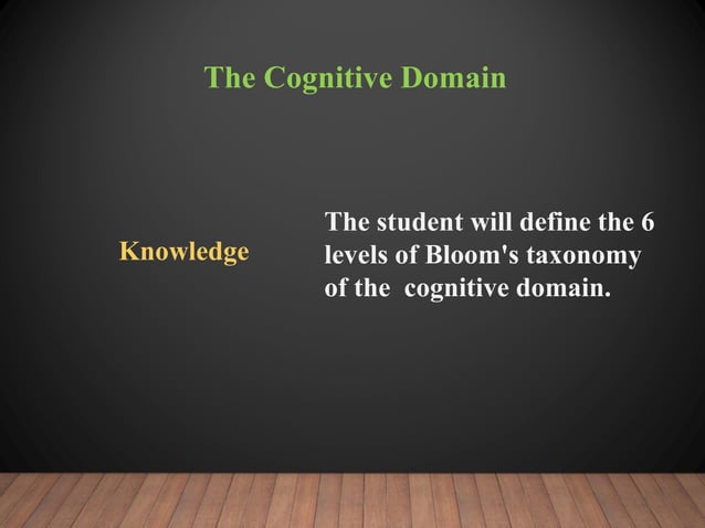 Cognitive Domain(Bloom Taxonomy) In Curriculum Development | PPT