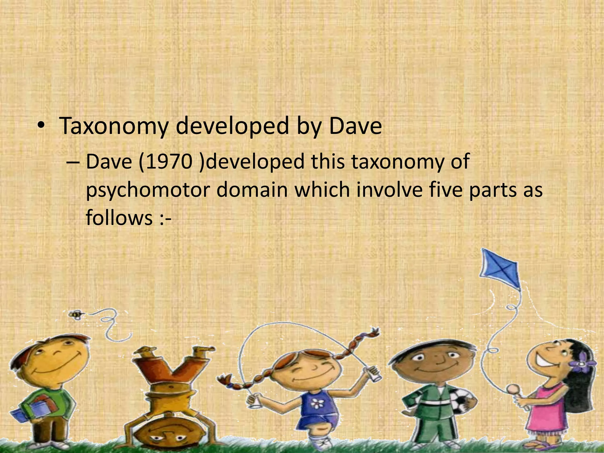 Educational objectives and domain. cognitive, intellectual, psychomotor ...