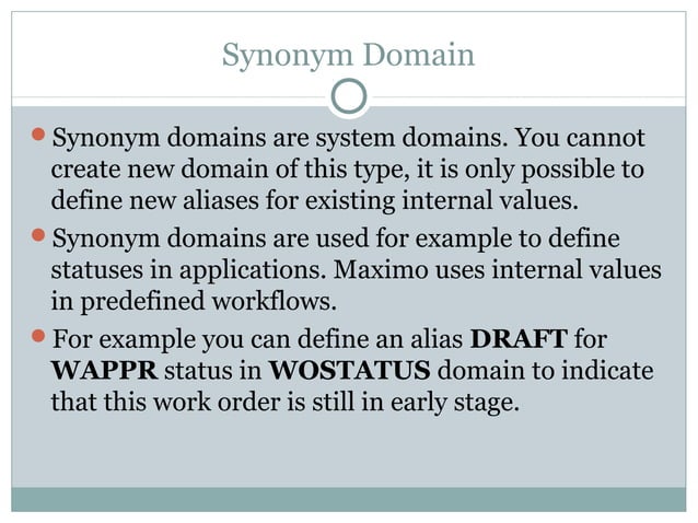 Domains In Ibm Maximo Asset Management Ppt