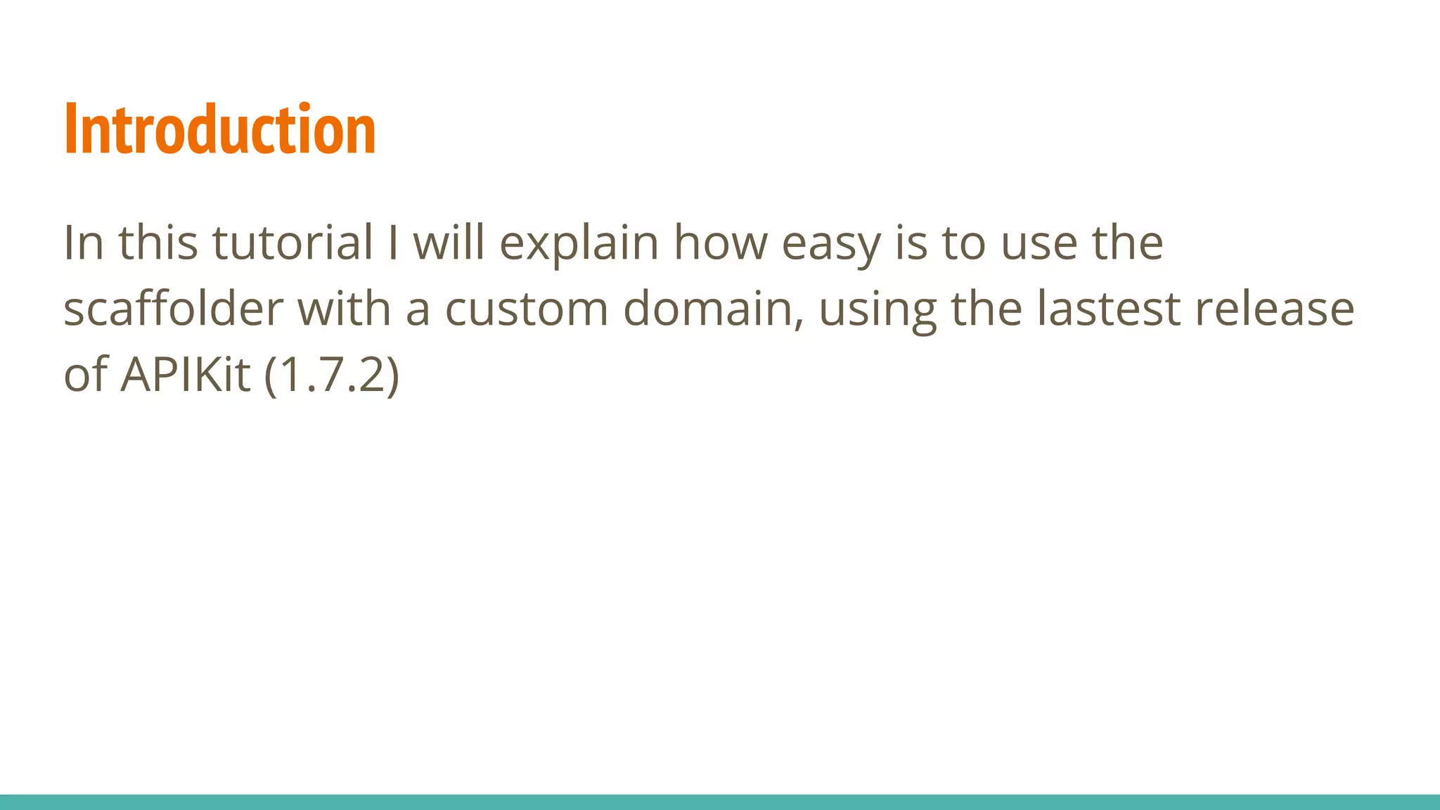 Domains in apikit | PPT